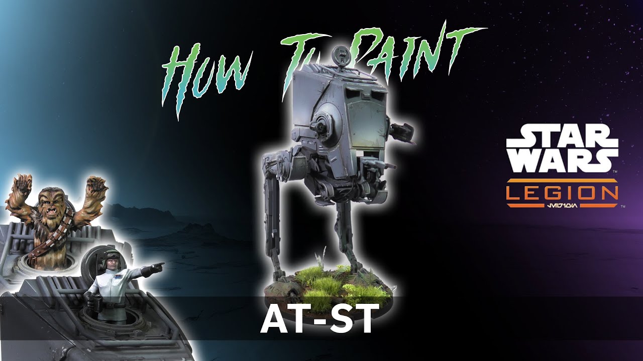Painting This HUGE Star Wars Legion Vehicle! How To Paint The AT-ST ...