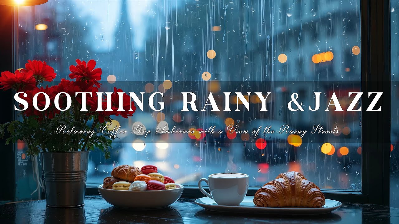 Soothing Jazz and Rainy Day Cafe – Relaxing Coffee Shop Ambience with a ...