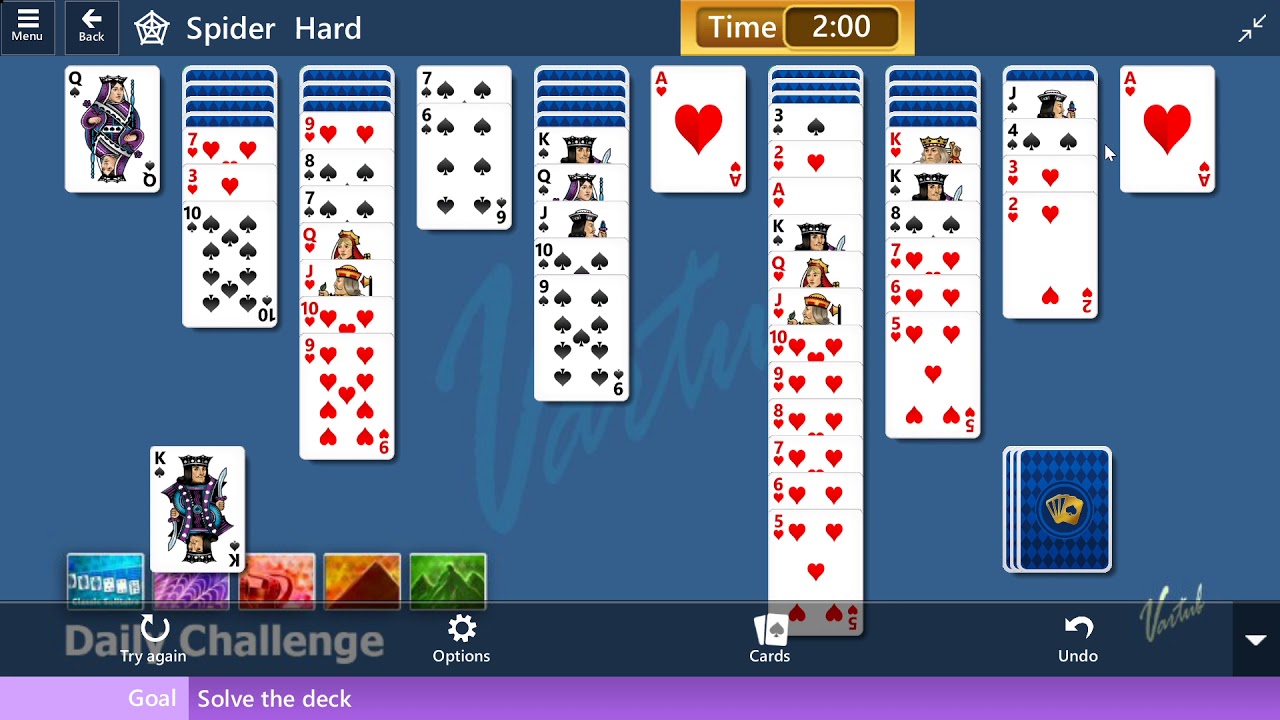 Microsoft Solitaire Collection - Spider [Hard] | April 27th 2020: Solve ...