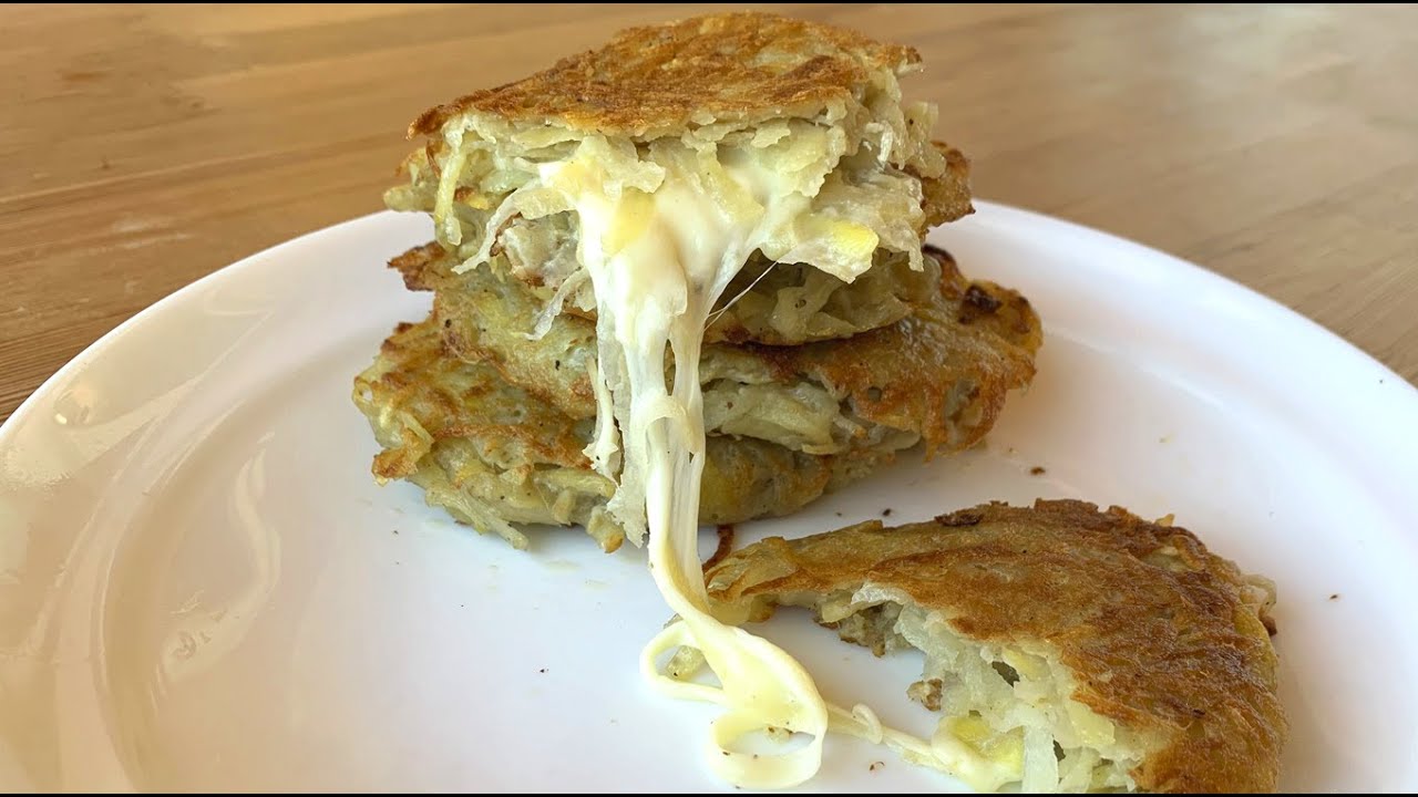 Potato pancakes with Mozzarella cheese | Delicious Cuisine - YouTube