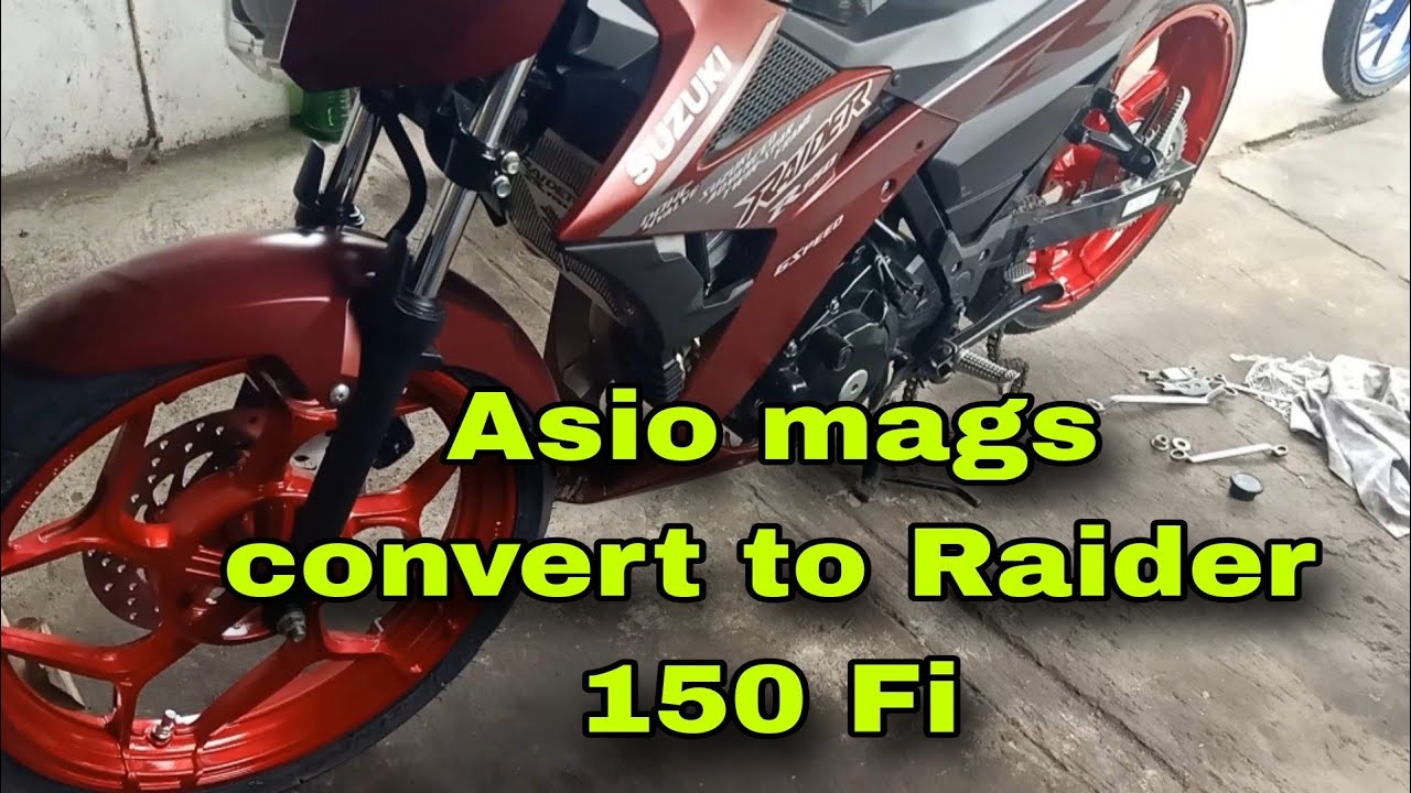Asio mags convert to Raider 150 Fi - YouTube