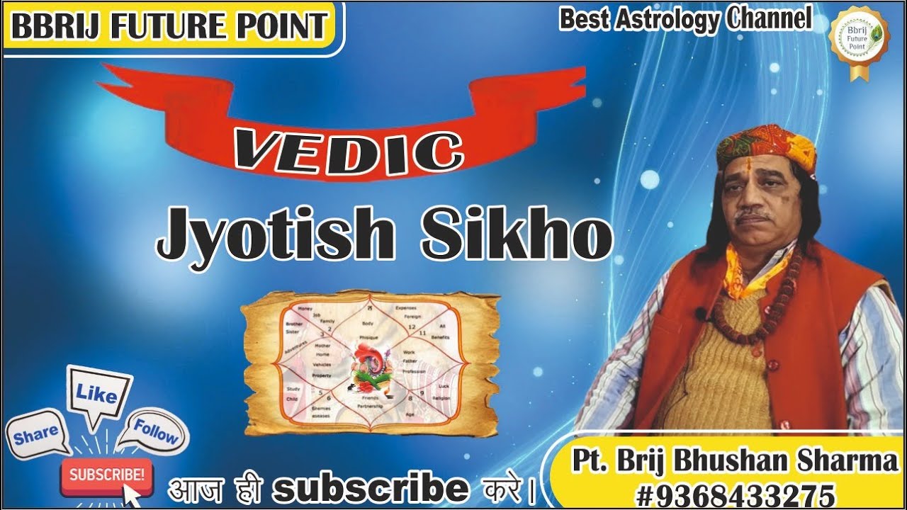 Vedic Jyotish Sikho - Pt. Brij Bhushan Sharma - YouTube
