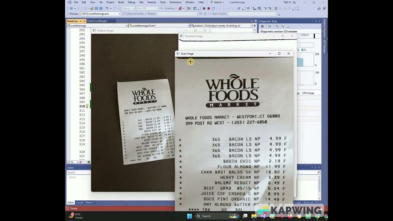 Image Scanner Demo in OpenCvSharp - Real-Time Image Processing Example - YouTube