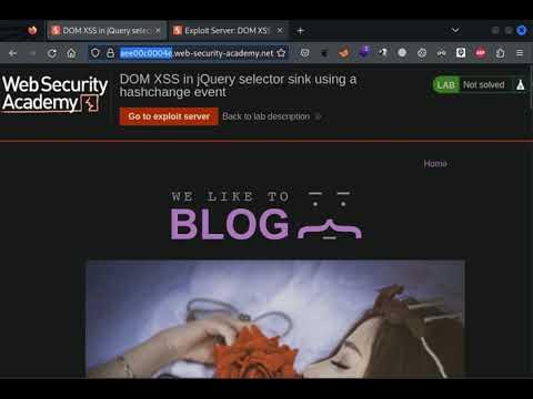 13.6 Lab: DOM XSS in jQuery selector sink using a hashchange event | 2023 - YouTube