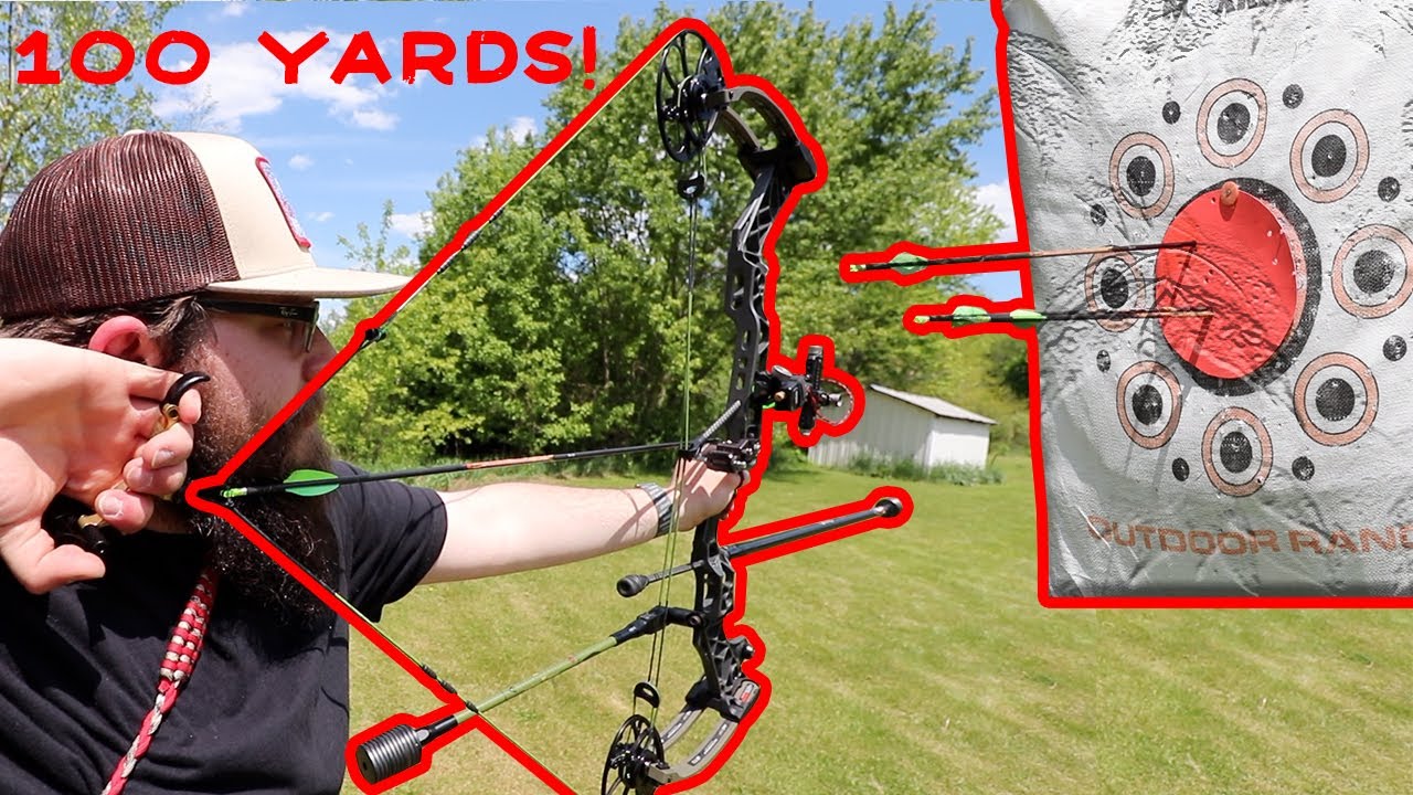 Mathews Atlas Bow Build | 100 YARD ARROW GROUP! - YouTube