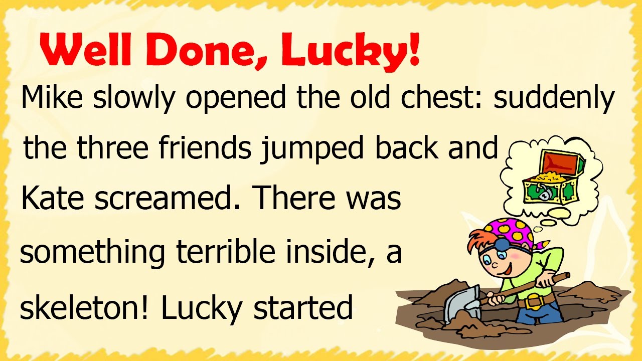 Learn English Through Story Level 1🎧 | Well Done, Lucky! | Simple ...