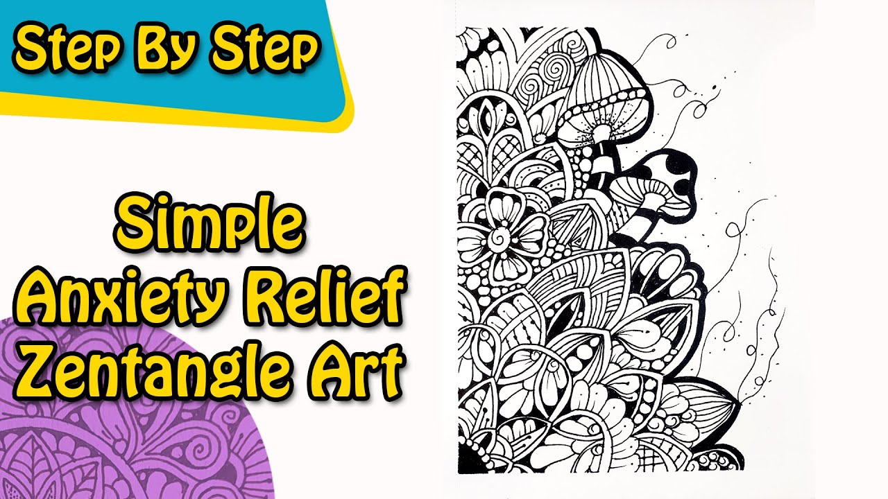 Zen doodle art for beginners ♡ zentangle art ♡ tangle drawing ...