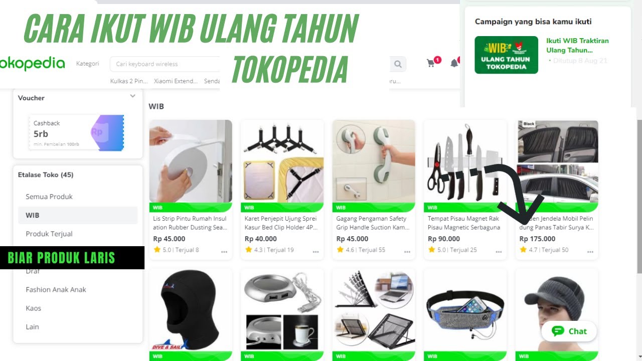 Cara Ikut WIB Spesial Ulang Tahun Tokopedia 2021 - YouTube