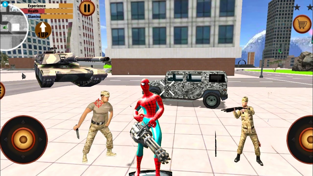 SPIDERMAN STICKMAN HERO # 8 || Spider Stickman Rope Hero || OPEN WORLD ...