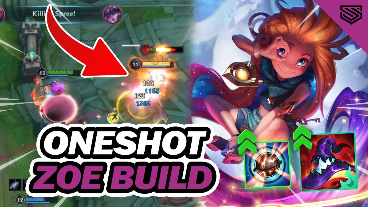 BROKEN ONESHOT ZOE BUILD 🔥 BEST MIDLANER TO CLIMB - Wild Rift 5.1 ...