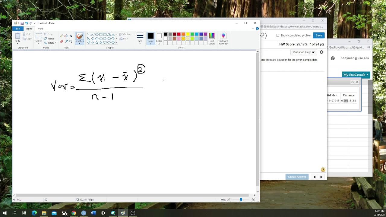 Statcrunch Tutorial: Range, Variance, Standard Deviation and Standard Deviation Rule of Thumb ...