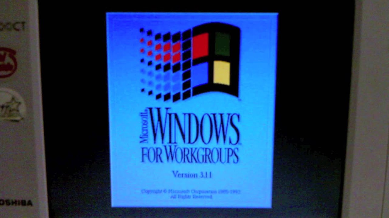 WFW (Windows For Workgroups) 3.1-3.11 startup and shutdown - YouTube