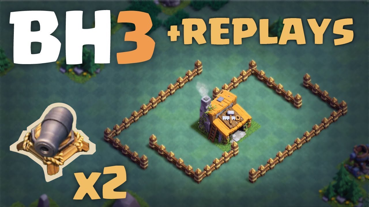 Builder Hall 3 | 2 Canons | BH3 Trophy Base | + Replays | Clash of ...
