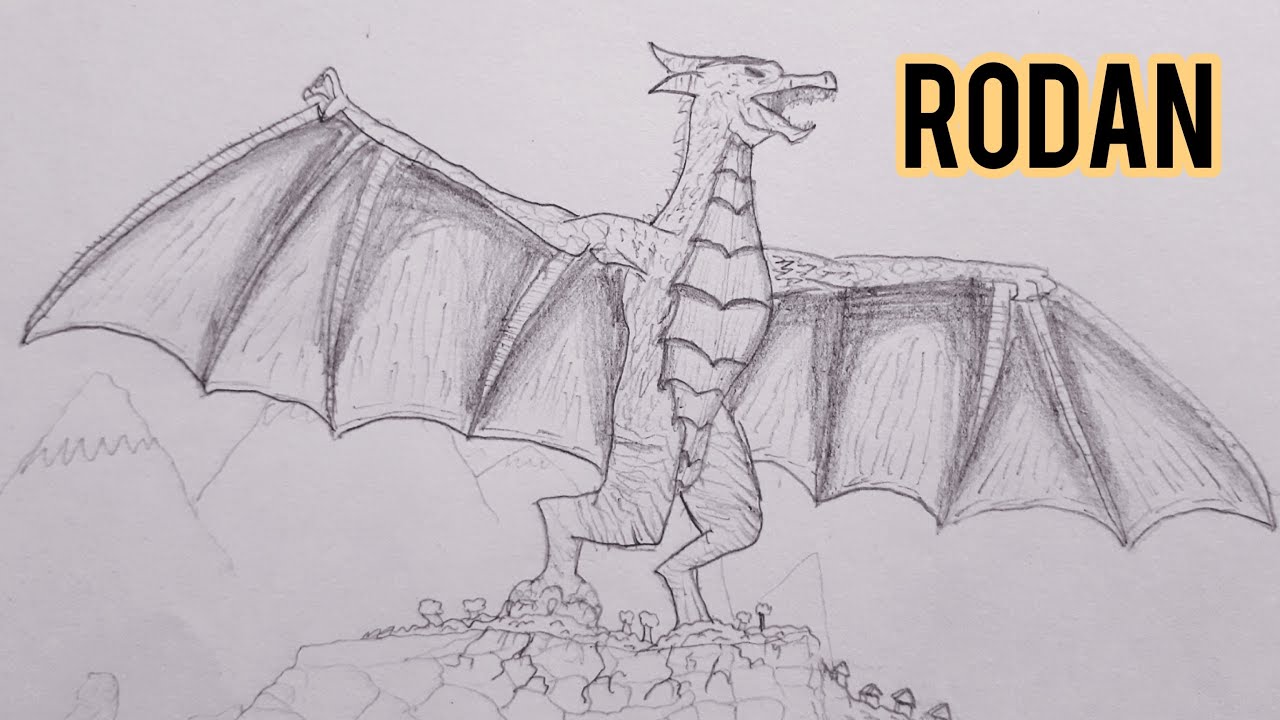 ゴジラ GODZILLA FAN RODAN Drawing from GODZILLA VS MECHAGODZILLA | SPEED ...
