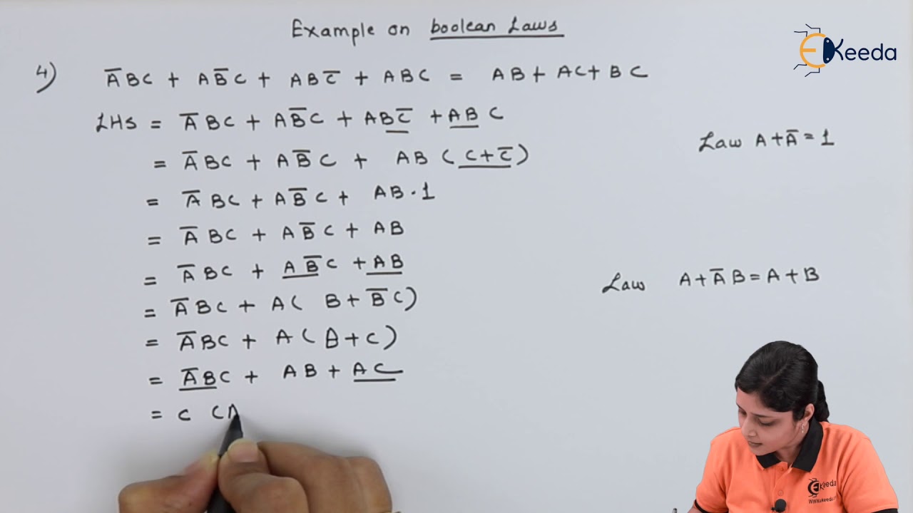 Boolean Laws (Example 4) | Logic Gates and Combinational Circuits ...