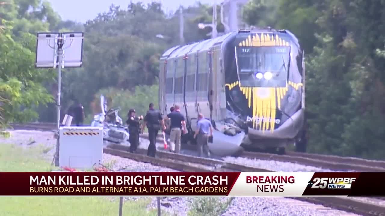 Train vs. car crash kills 1 male in Palm Beach Gardens - YouTube