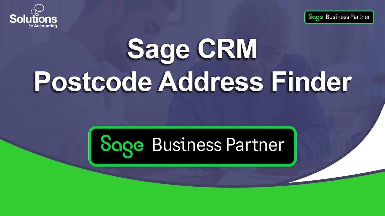 Sage CRM - Postcode Address Finder - YouTube