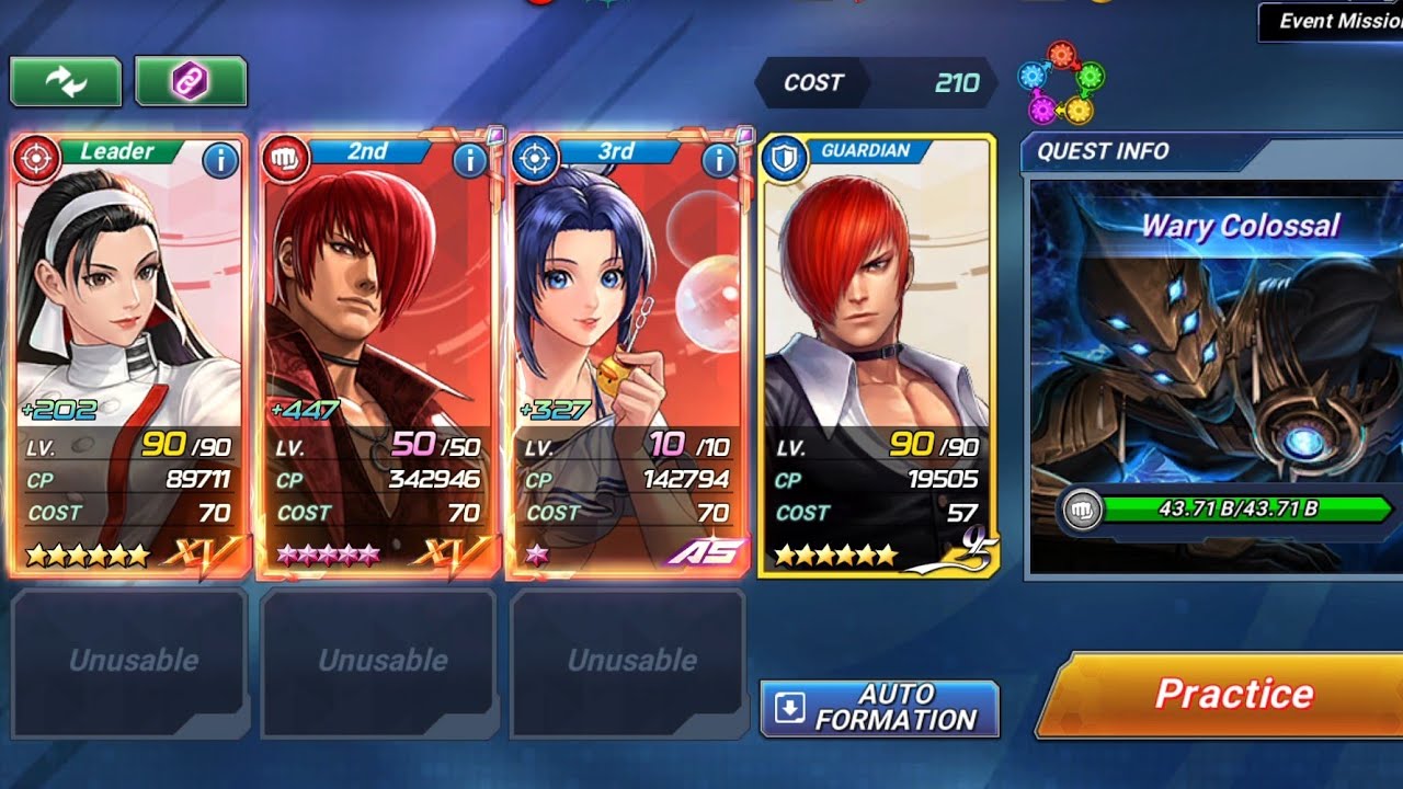 KASUMI TEST IN COLLOSAL GUILD RAID - KOF ALL STAR - YouTube