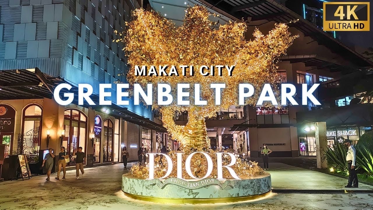 The Golden DIOR TREE OF LIFE at GREENBELT PARK | MAKATI CITY [4K Night ...