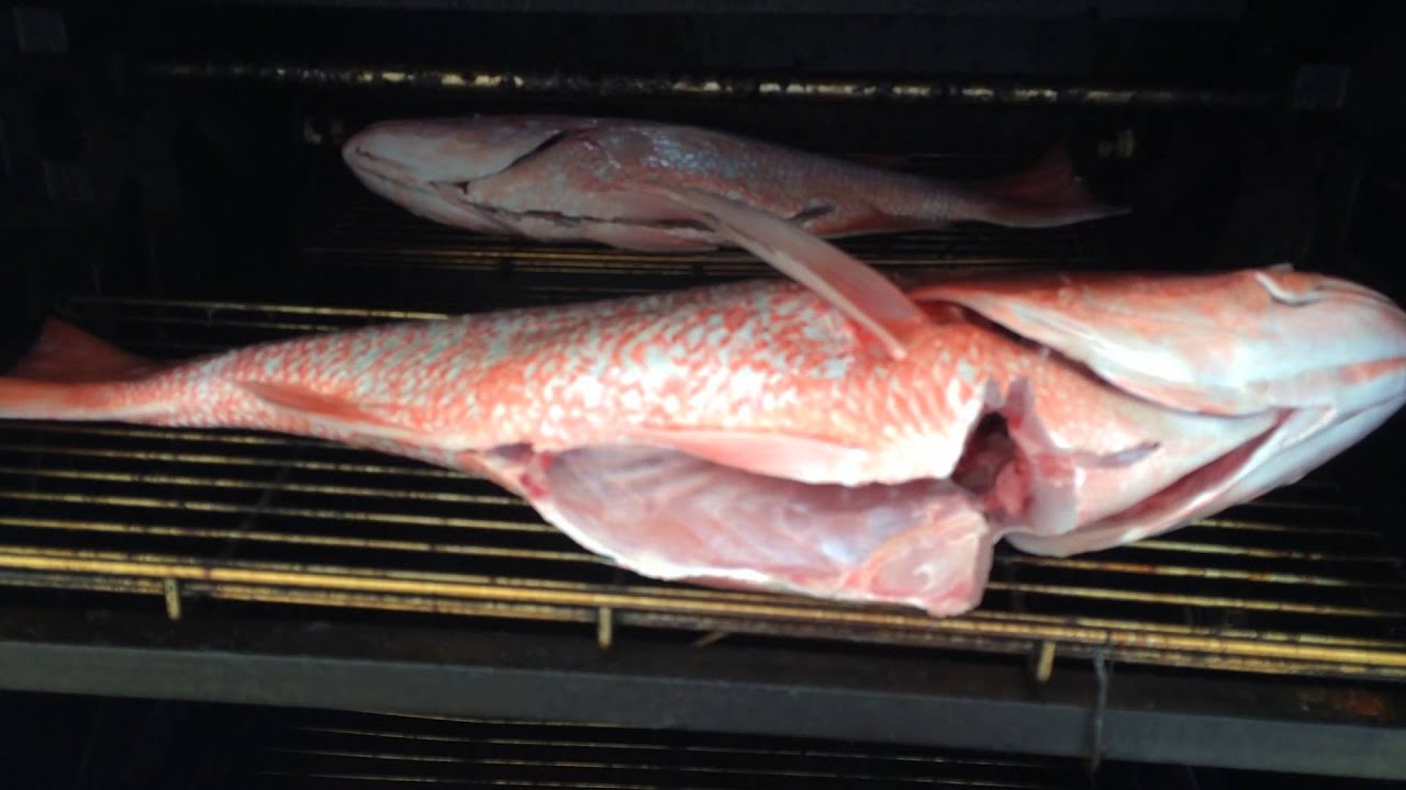 Red snapper smoking - YouTube