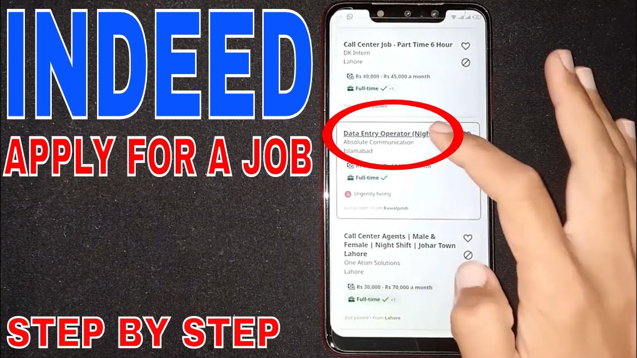 How To Apply For A Job On Indeed 🔴 - YouTube