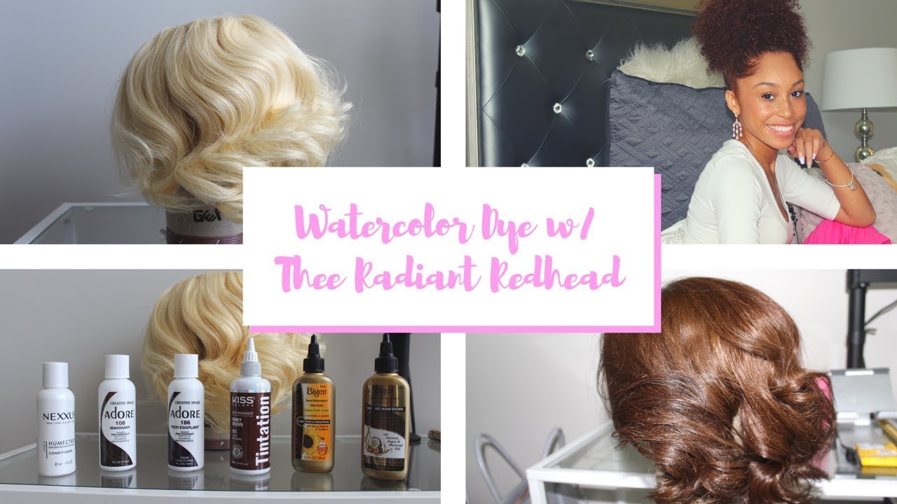 Water Color Dye Tutorial - Blonde to Auburn/Red Hair! - YouTube