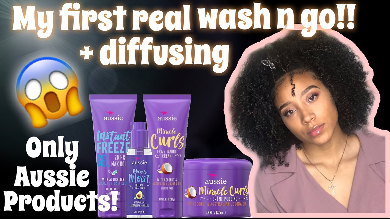 Diffusing My Wash And Go | Type 3c / 4a Hair - YouTube