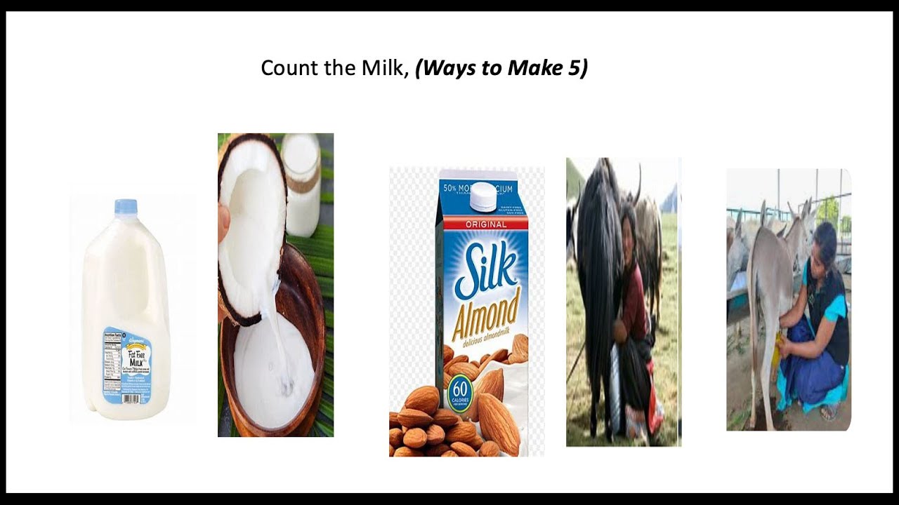 Fun With Numbers by Adding Ways to Make 5 With Milk #2 - YouTube