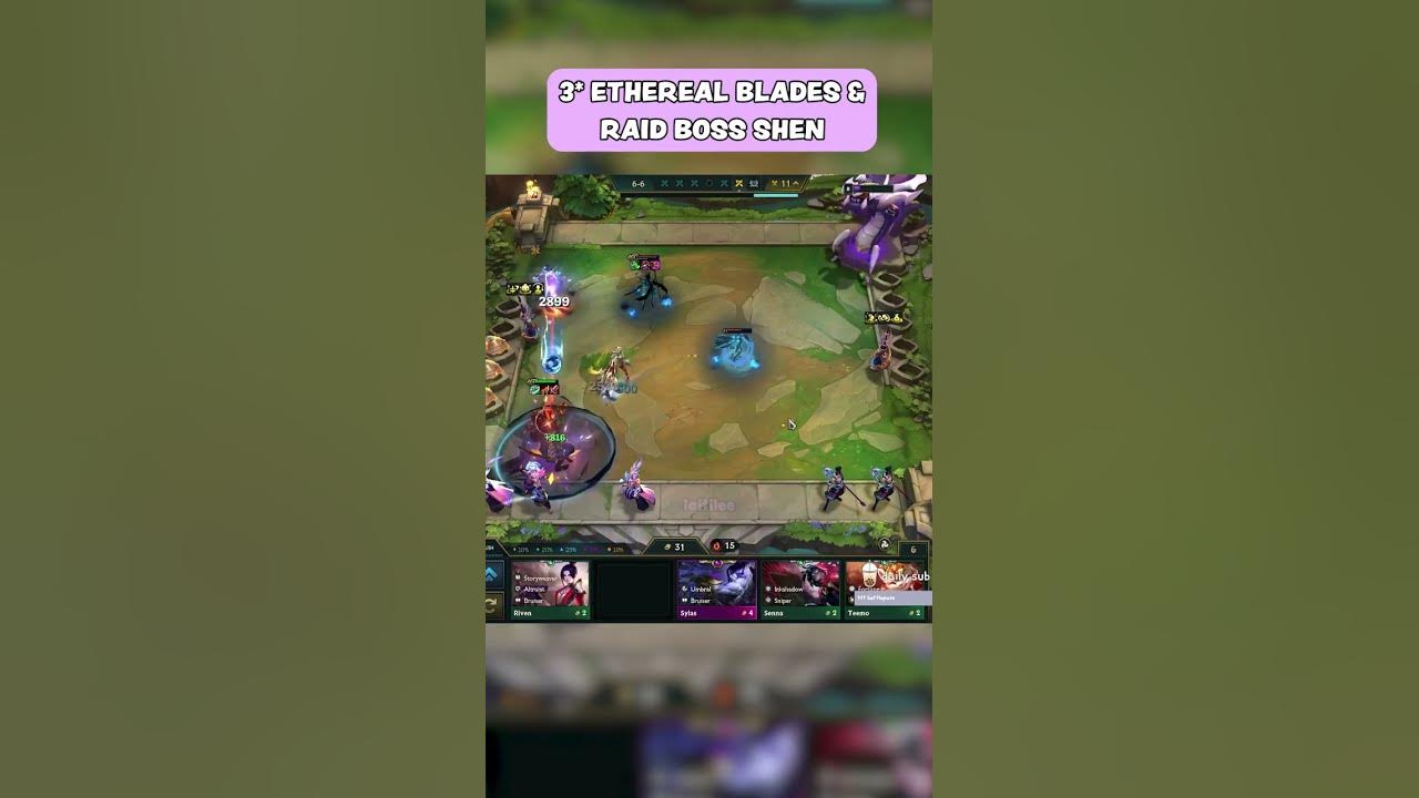 3 Star Shen With Ethereal Blades Raid Boss Tft Tftset11 Youtube