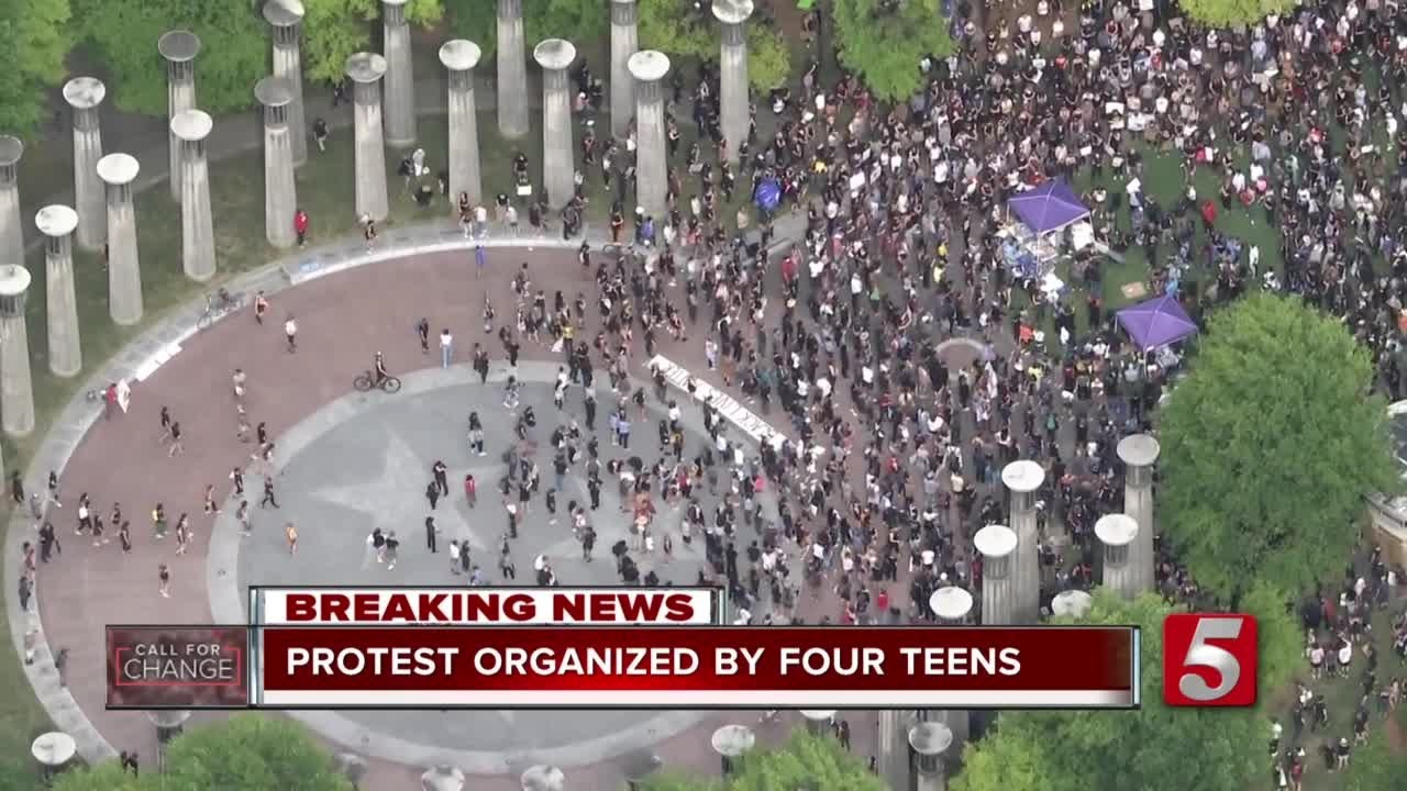 Peaceful Protest Takes Over Downtown Nashville Youtube