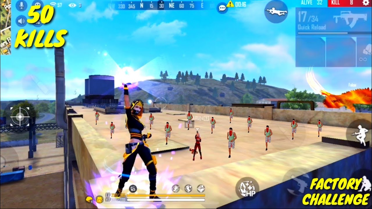 HOW TO PLAY FREE FIRE ON FACTORY ROOF - FF FIST FIGHT ON FACTORY - KING ...