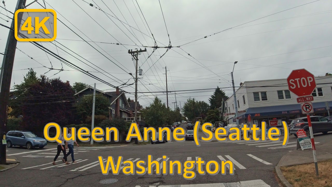 Driving in Queen Anne, Seattle, Washington - 4K60fps - YouTube