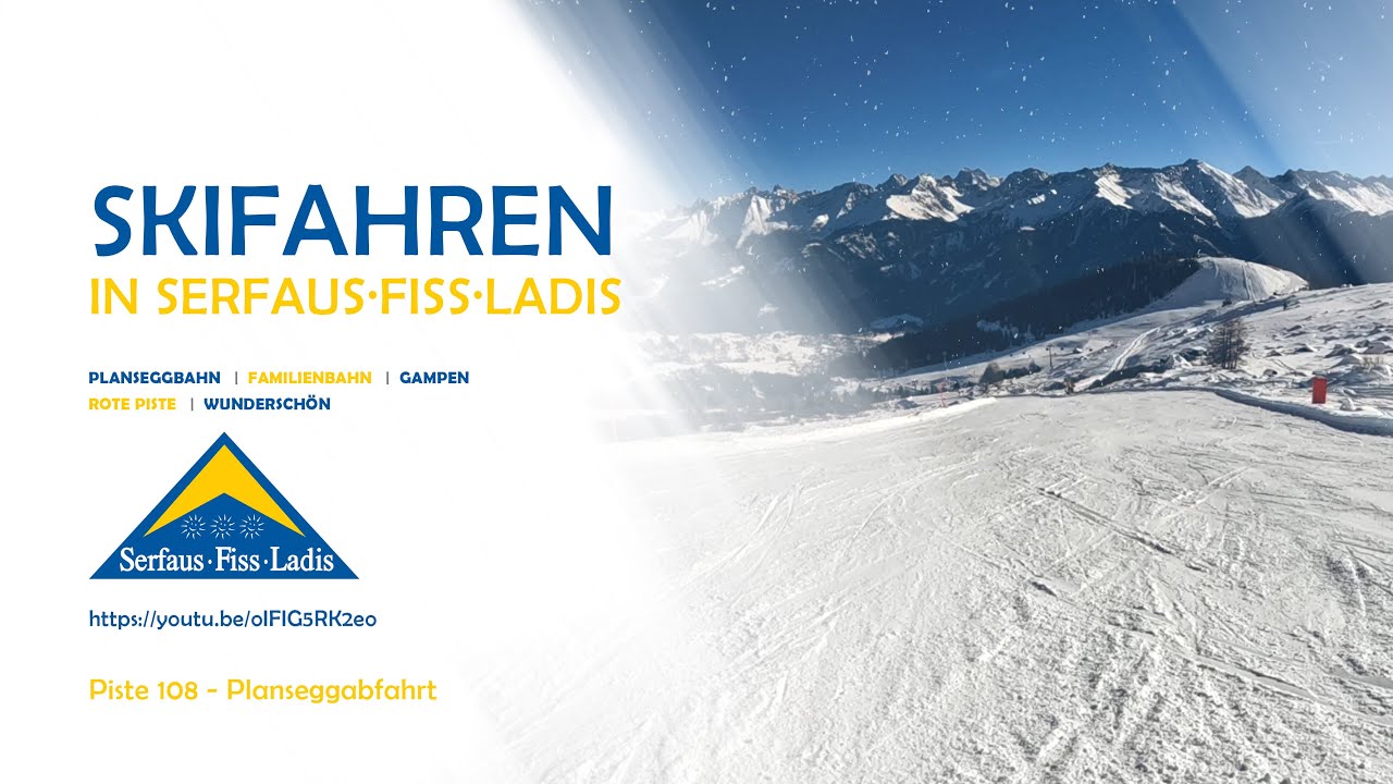 Serfaus Fiss Ladis - Piste 108 (rot) - Planseggabfahrt nonstop - YouTube