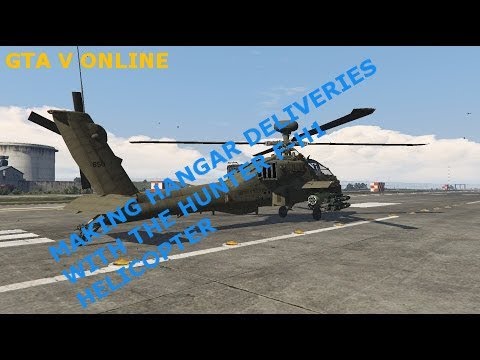HANGAR DELIVERY WITH F-H1 HUNTER HELICOPTER (GTA V ONLINE) - YouTube