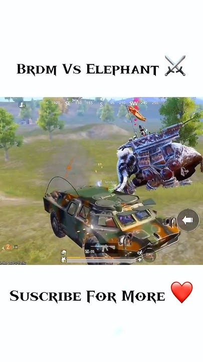 Brdm Vs Elephant ⚔️! #shorts #bgmi #1v4clutch #pktrygamer - YouTube