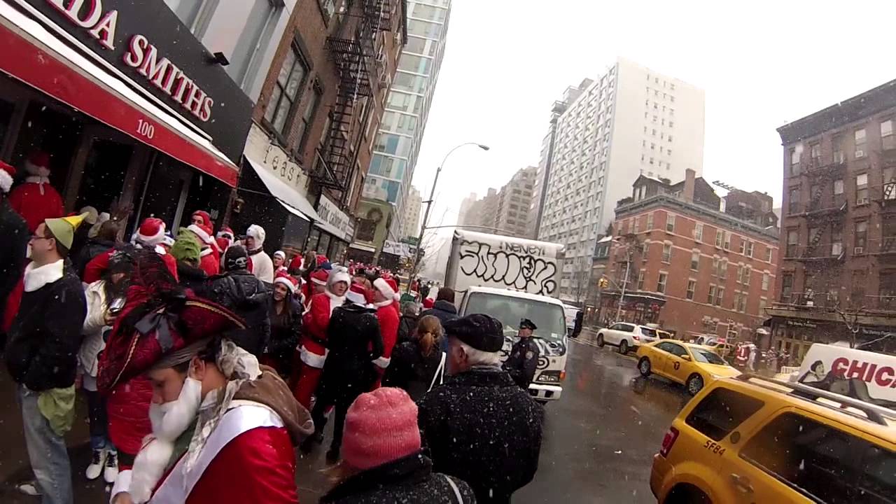 Santa Brawl NYC Santacon 2013- New York City - YouTube