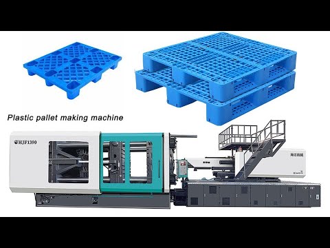 Plastic Pallet making Big injection molding machine - YouTube