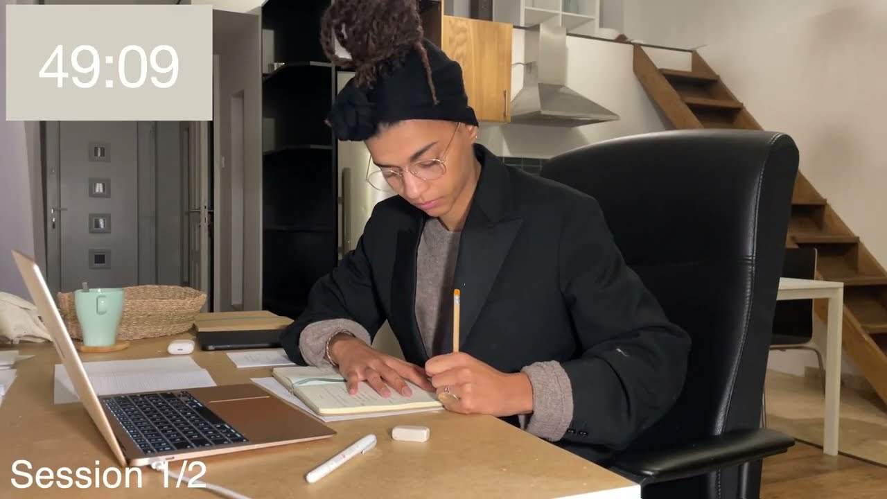 Study with me| 2 hour| Promodoro method| Background noises- no music ...