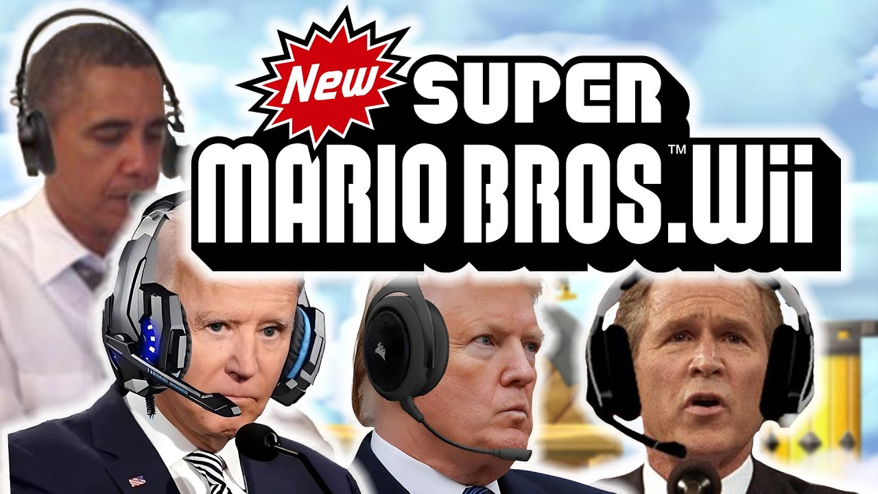 US Presidents Play New Super Mario Bros. Wii 12 - YouTube