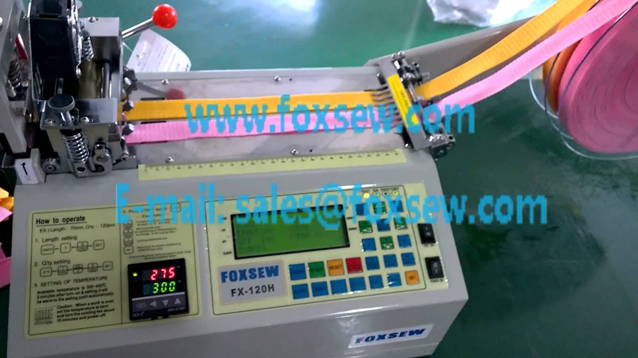 Automatic Polyester Webbing Cutting Machine Hot Knife - YouTube