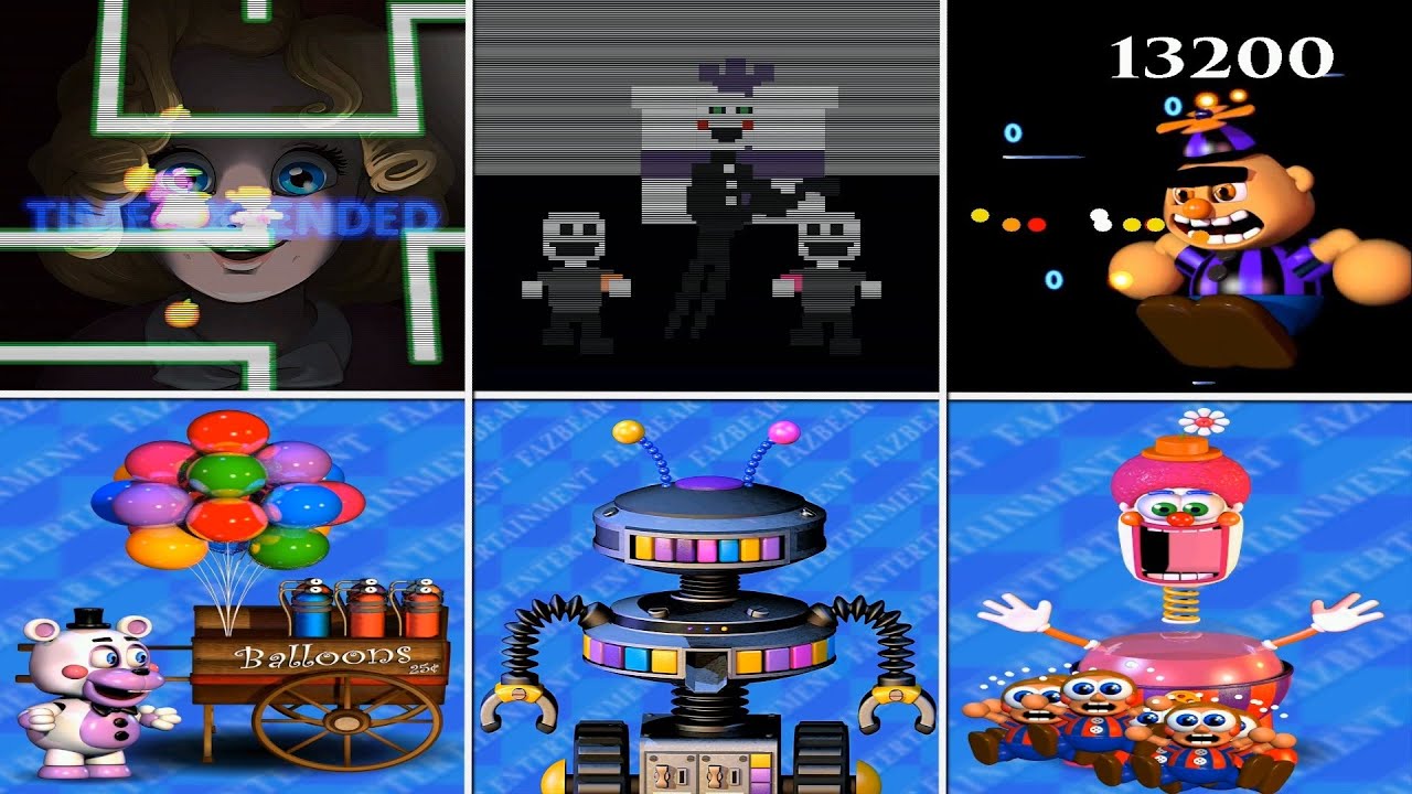Freddy Fazbear's Pizzeria Simulator - Todos los MINIJUEGOS (All ...