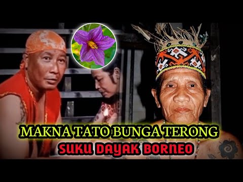 Arti Tato Bunga Terong Dayak Borneo - YouTube