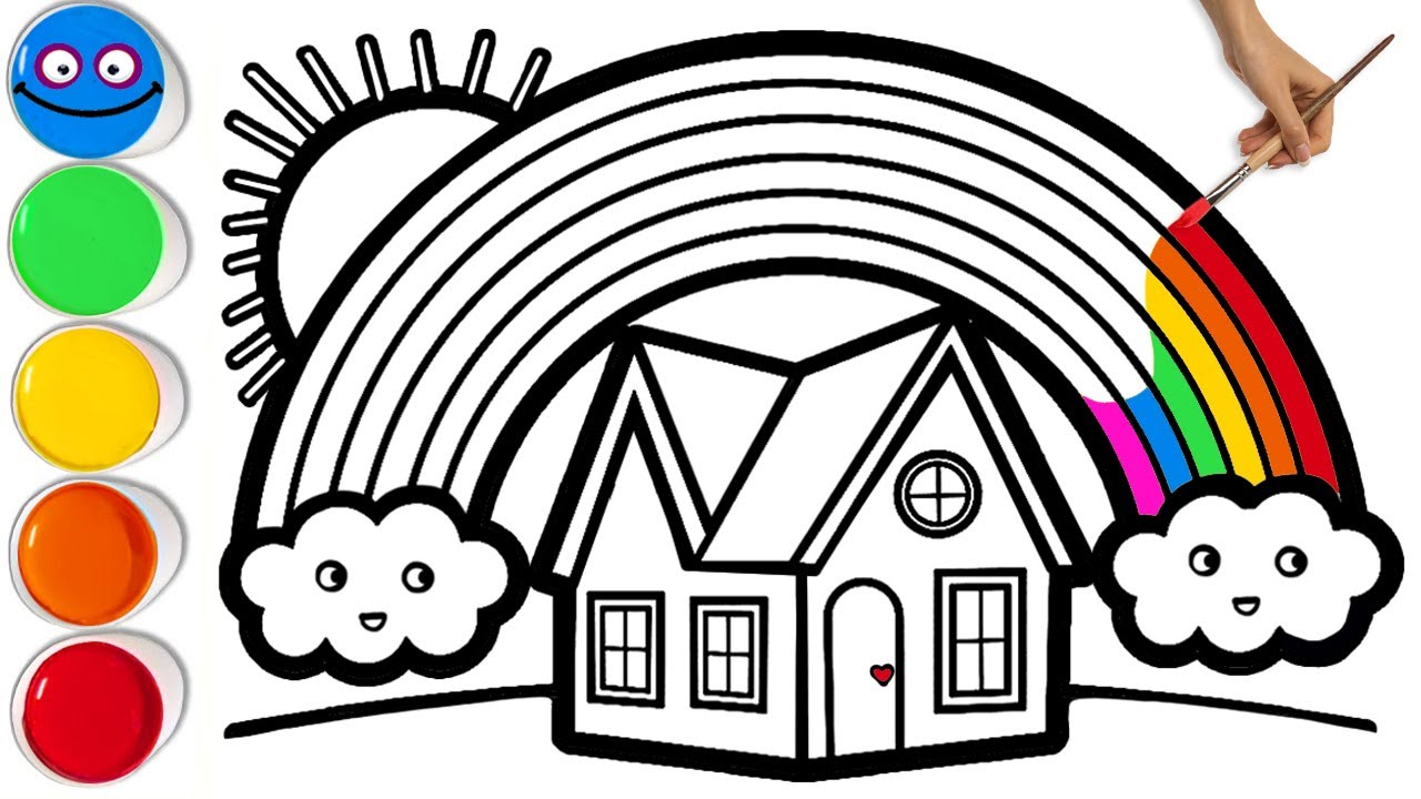 🏡 How To Draw a Rainbow House | Easy Step By Step Tutorial - YouTube