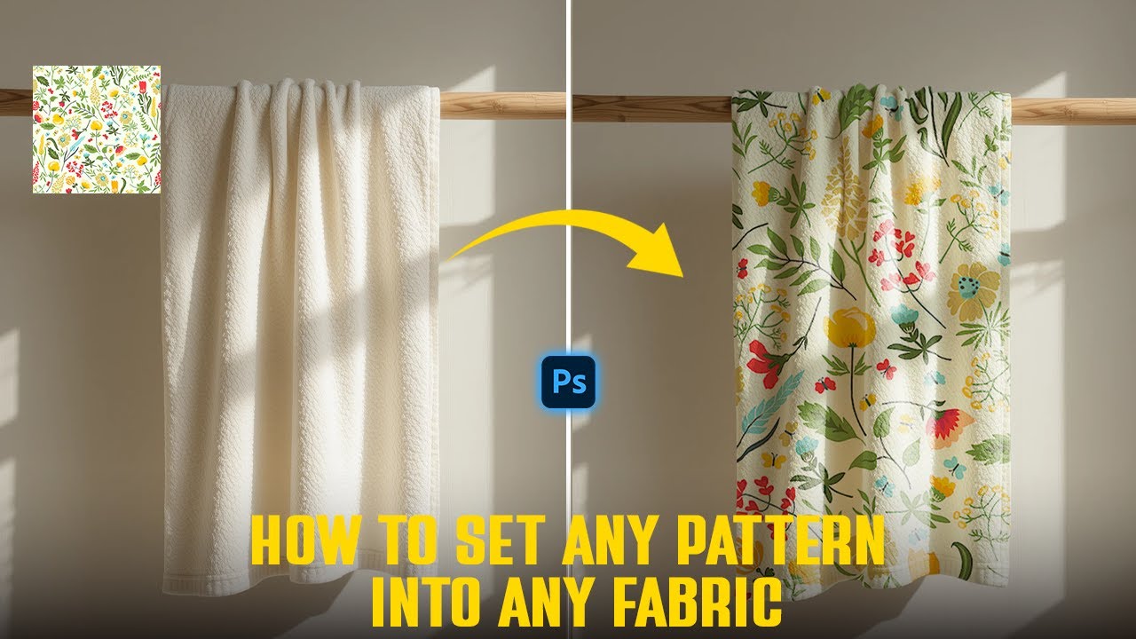 How to Apply Any Pattern Design to Fabric in Photoshop Realistic Fabric ...