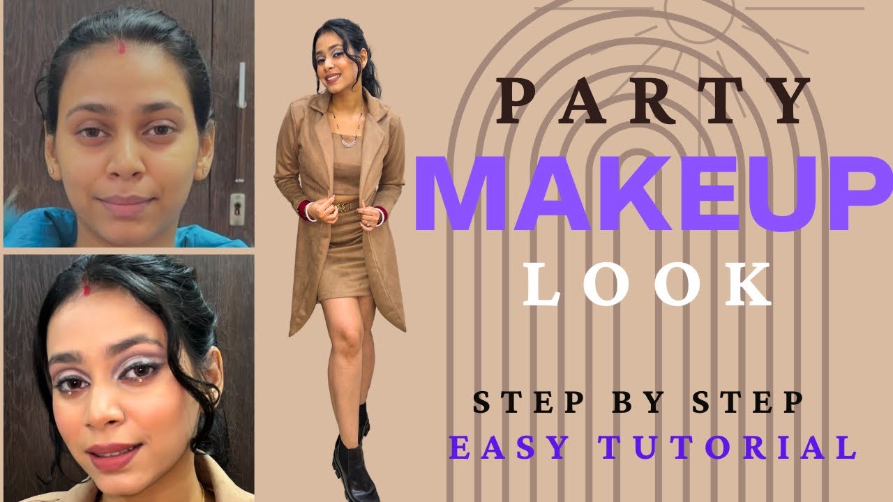 Party makeup at home | Easy steps for makeup | Glowing Base for Daily ...