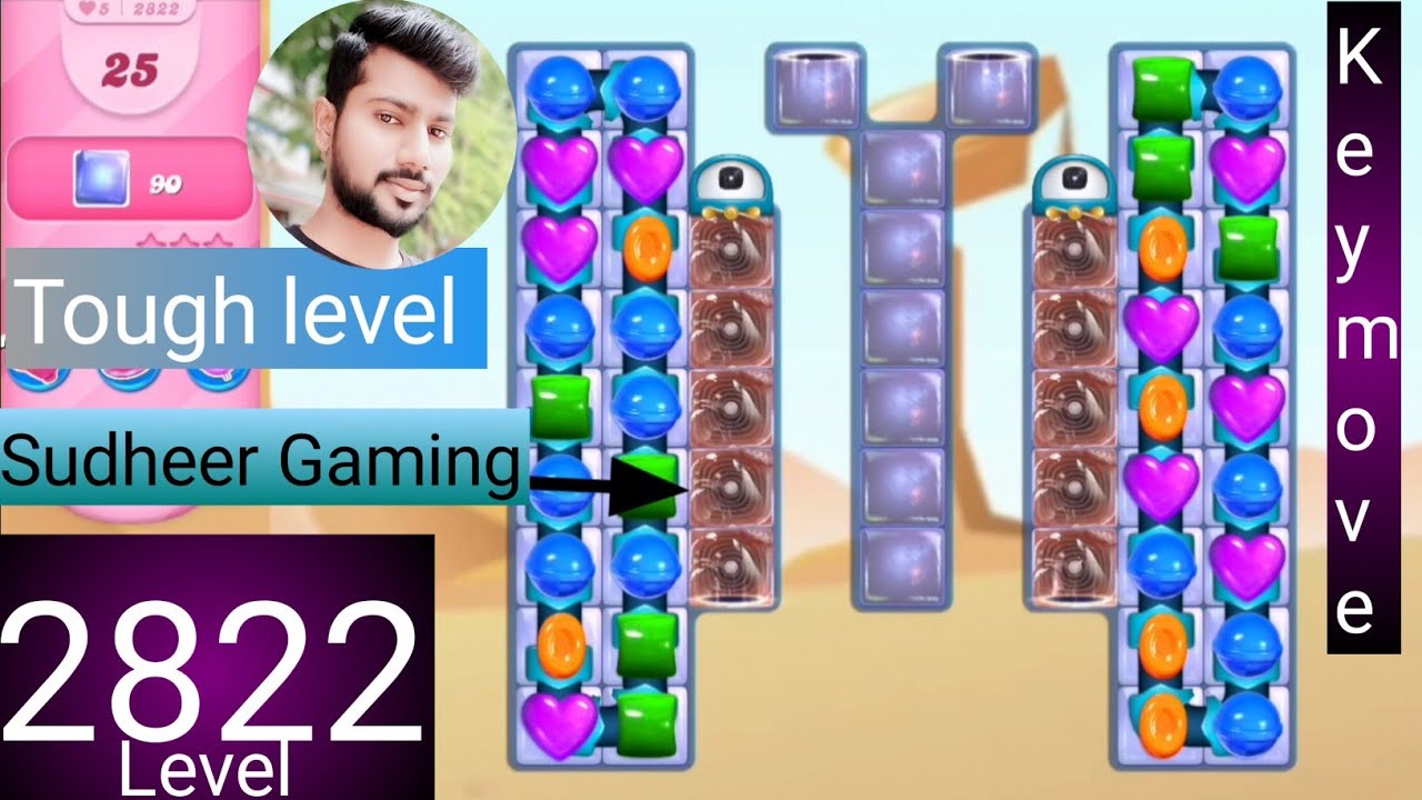 Candy crush saga level 2822 । Tough level । No boosters । Candy crush ...