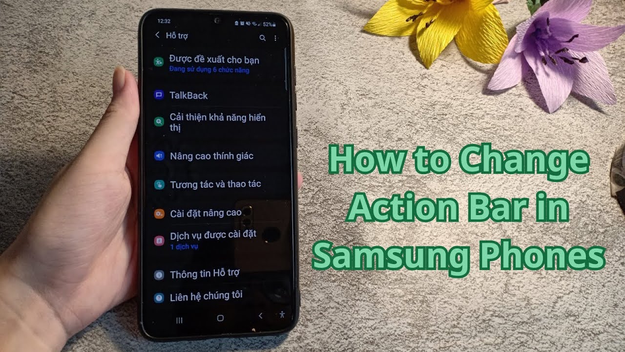 How to Change Action Bar in Samsung Phones | Samsung Galaxy 70 - YouTube