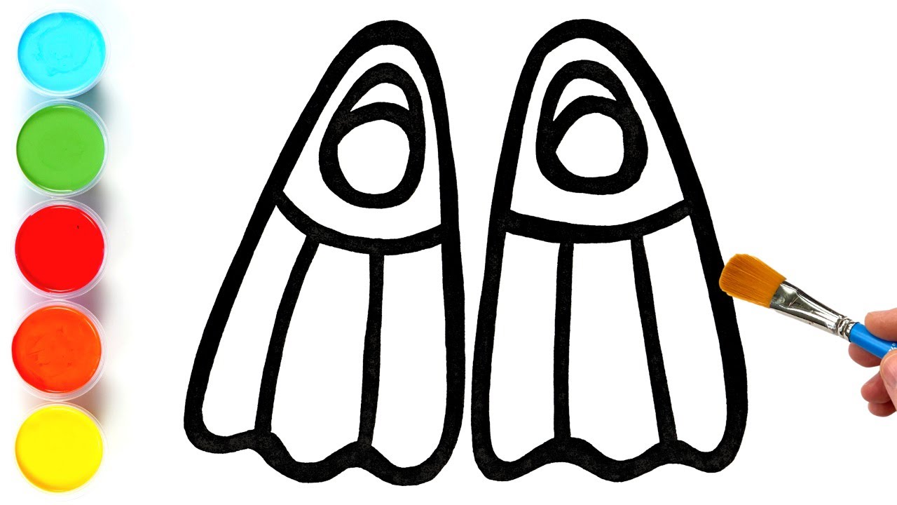 Flippers Summer Drawing, Painting and Coloring for Kids, Toddlers | Let ...