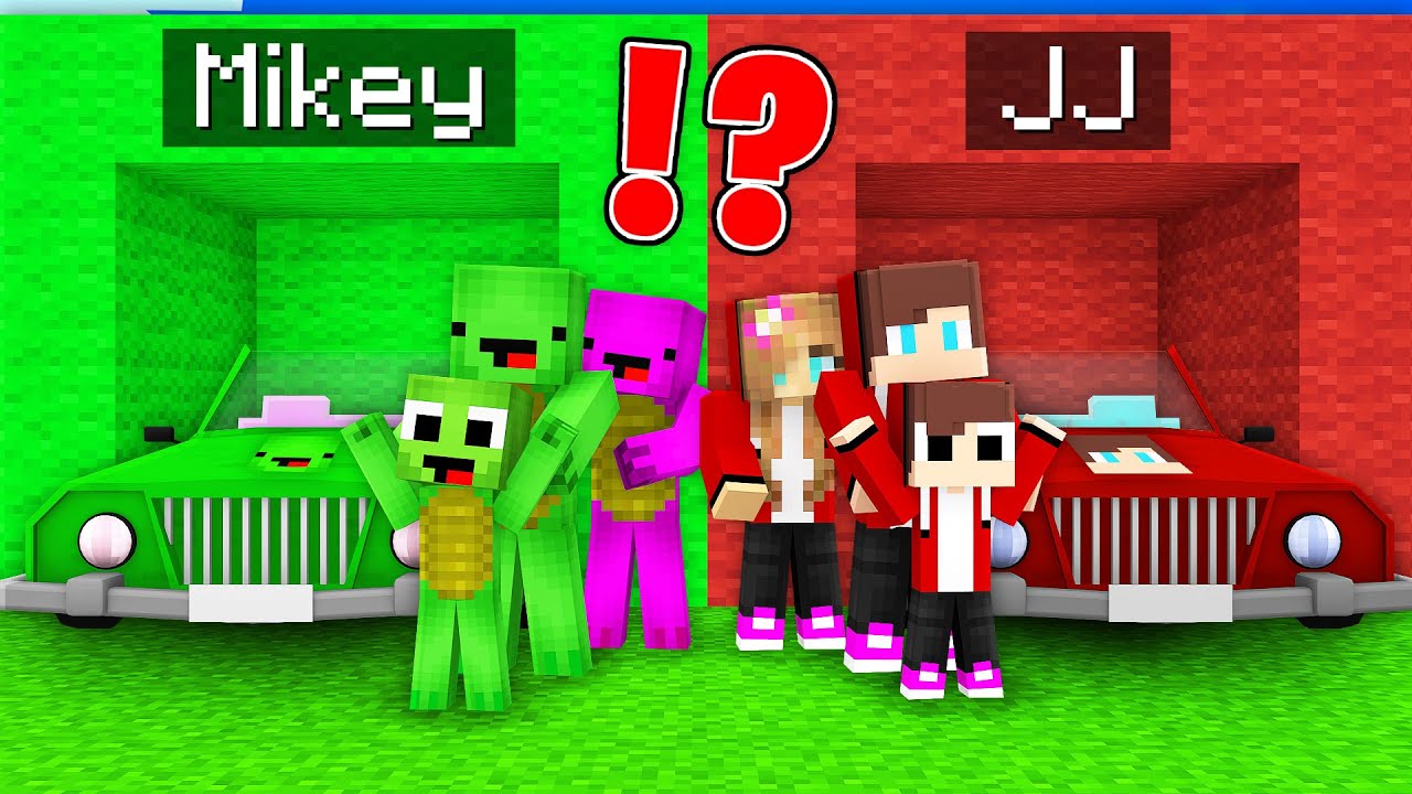 Maizen FAMILY CAR vs Mikey FAMILY CAR Battle in Minecraft! - Parody Story(JJ and TV) - YouTube