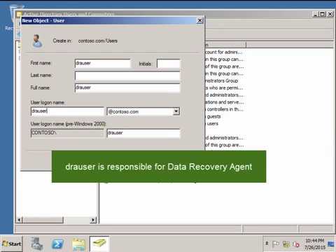Configure EFS - Encrypted File System Windows Server 2008 R2 - YouTube